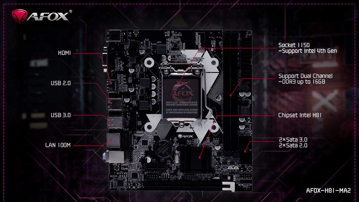 AFOX IH81-MA2 - INTEL LGA1150 - AFOX